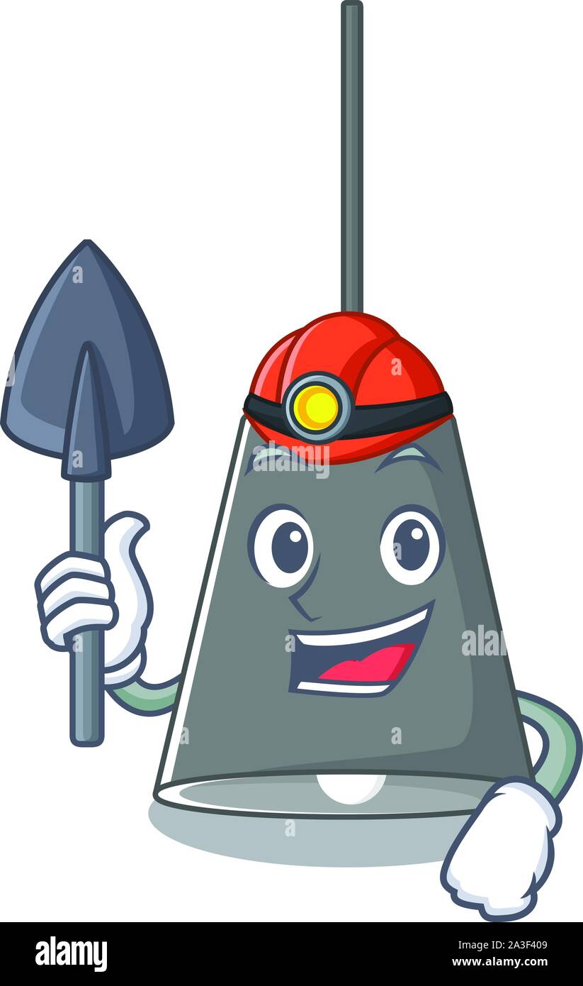 Miner pendant lamp isolated in the character Stock Vector Image & Art ...