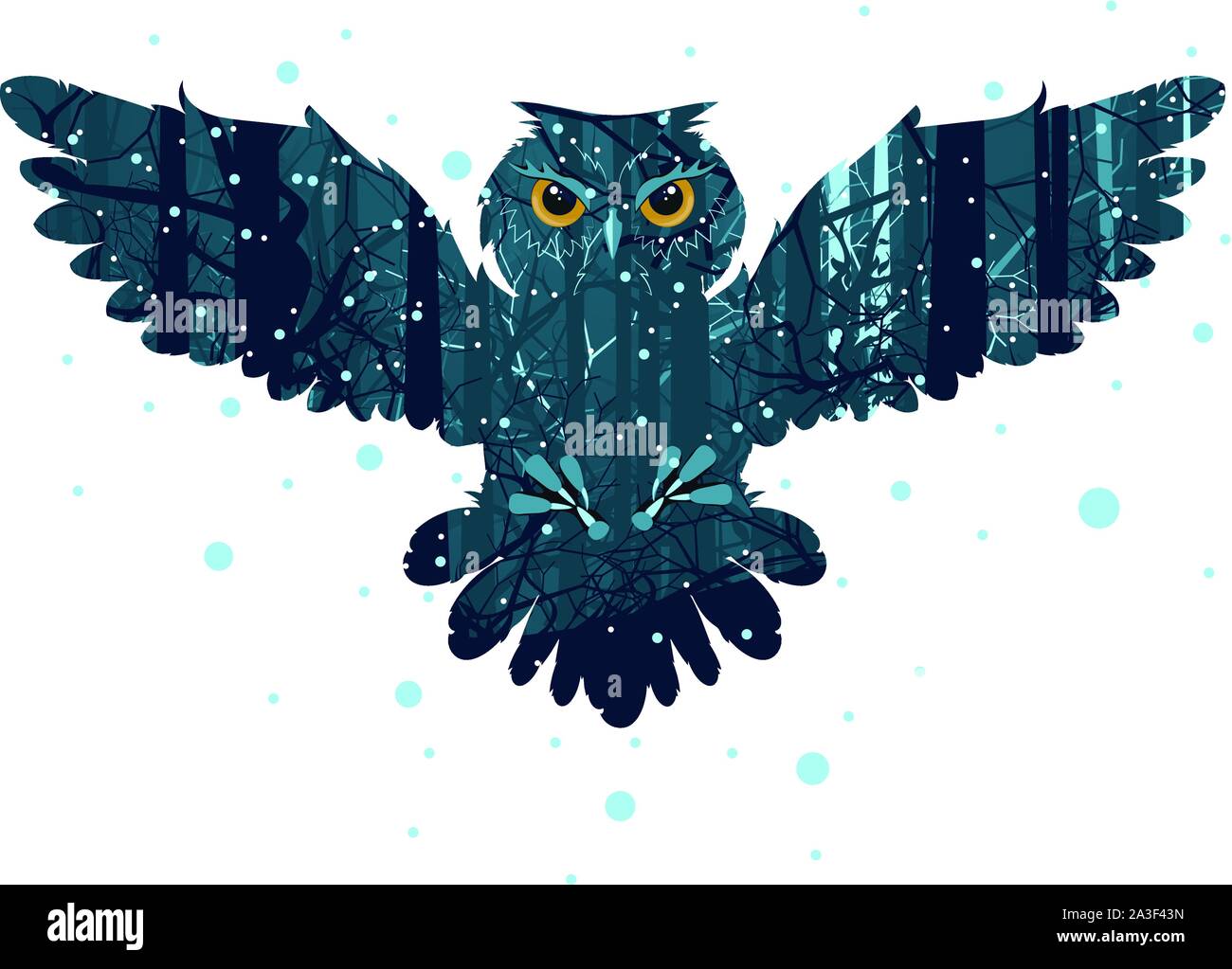 Snow, snowy owl Stock Vector Images - Alamy