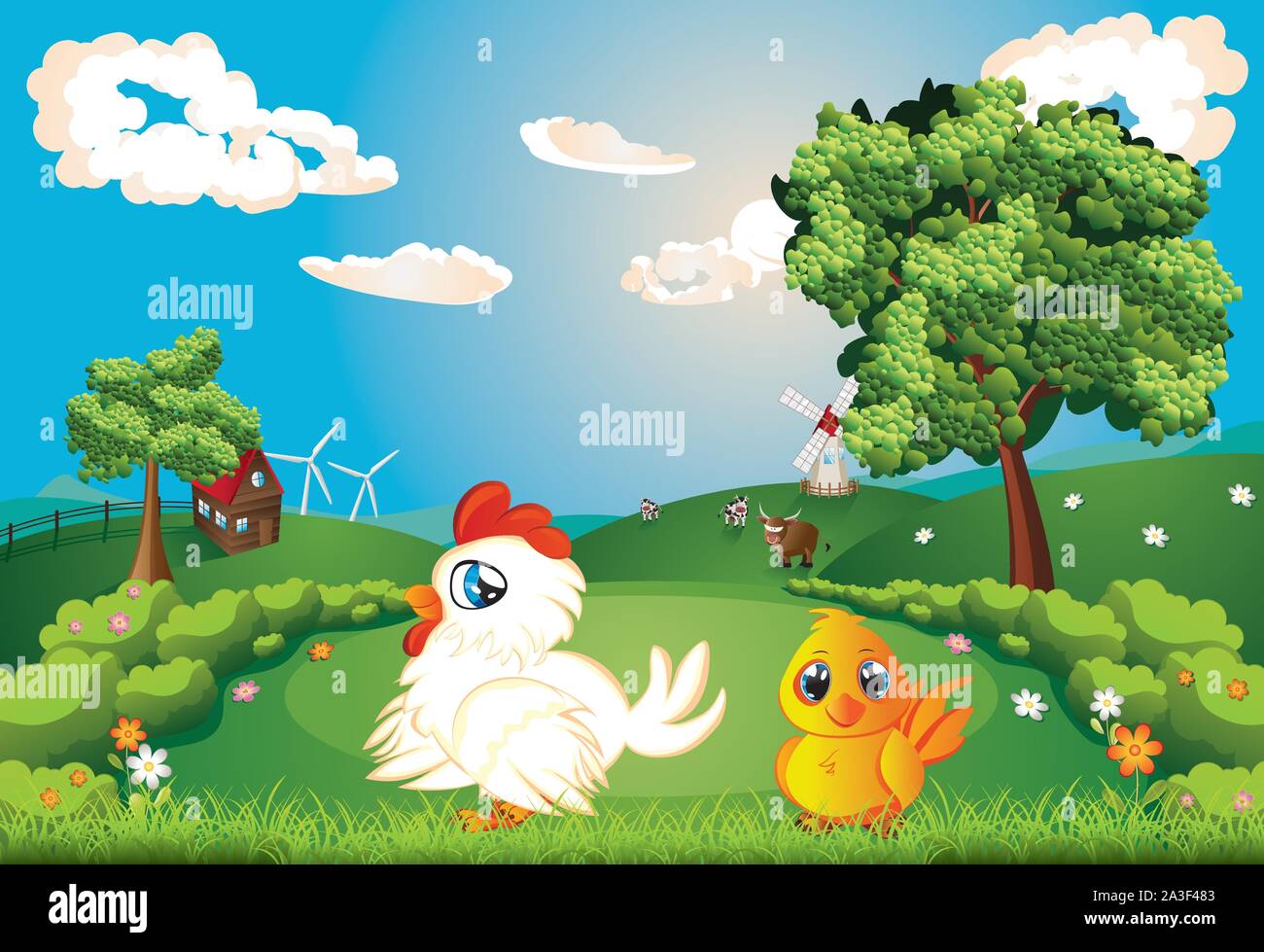 Hen summer Stock Vector Images - Alamy