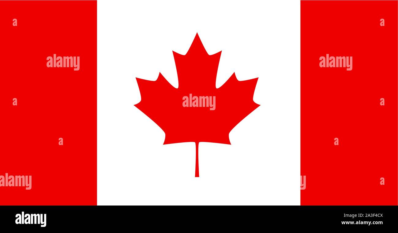 Canada flag, official colors and proportion correctly. National Canada ...