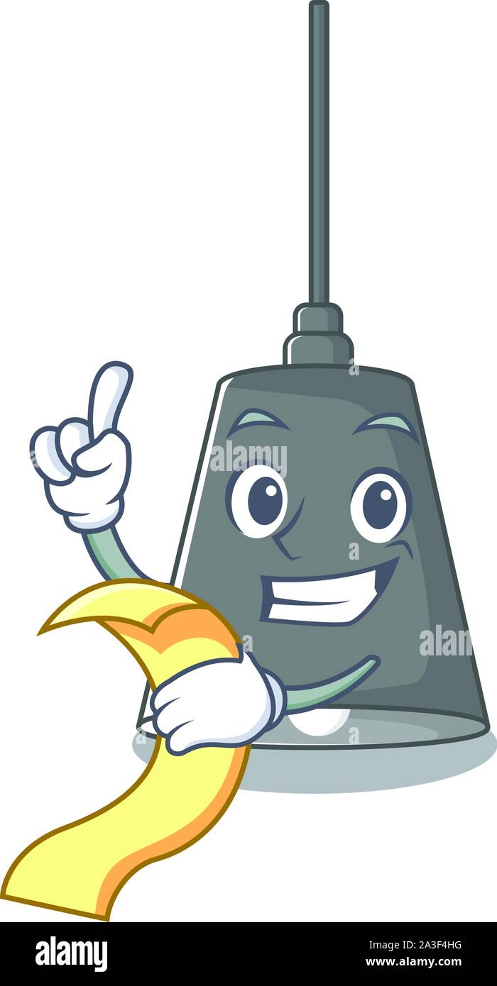 With menu pendant lamp isolated in the character Stock Vector Image ...