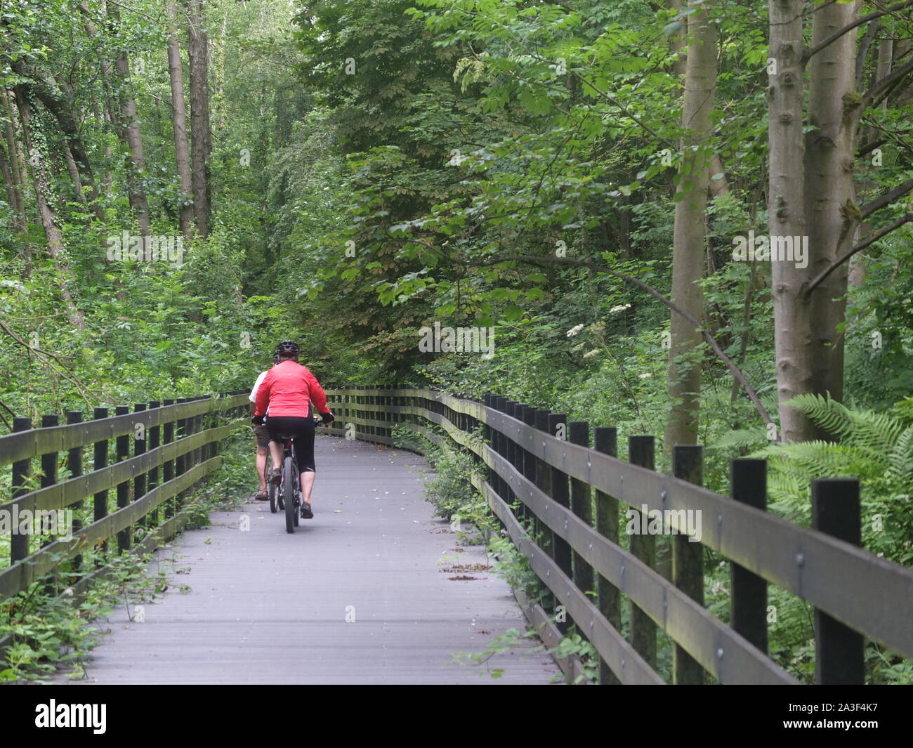Cyclists on the White Peak Loop, a specially constructed cycle path ...
