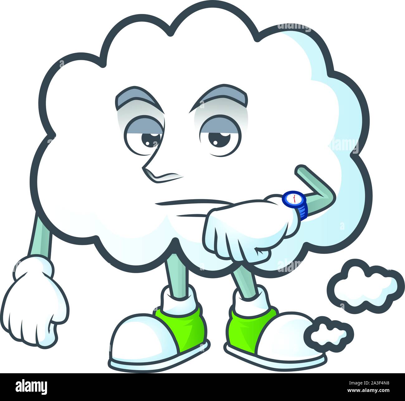 Waiting cloud bubble on a white background Stock Vector Image & Art - Alamy
