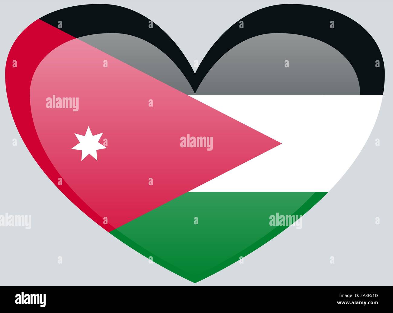Jordan flag, official colors and proportion correctly. National Jordan ...