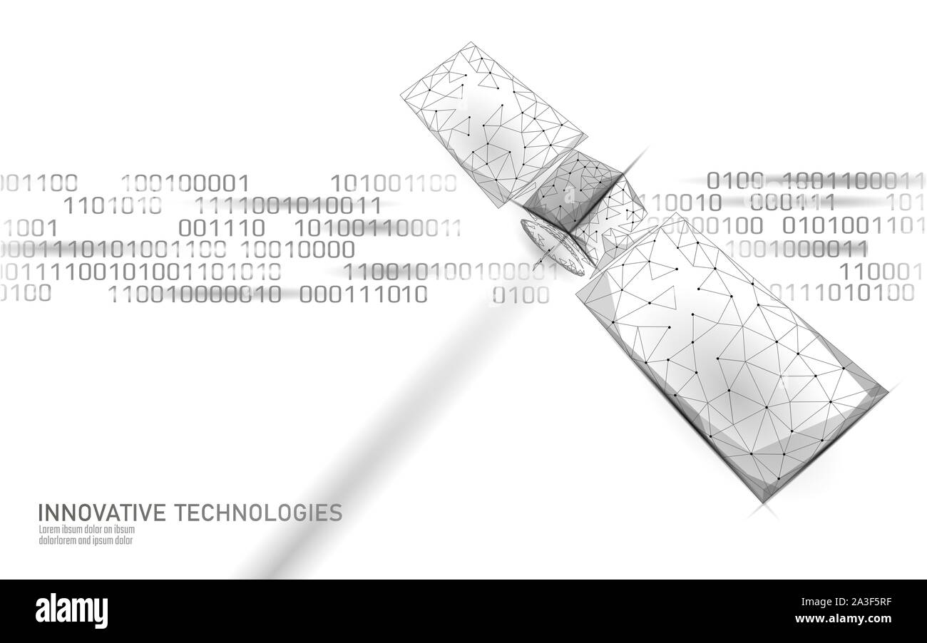 Telecommunication defense satellite in space. Orbital sputnik receiver ...