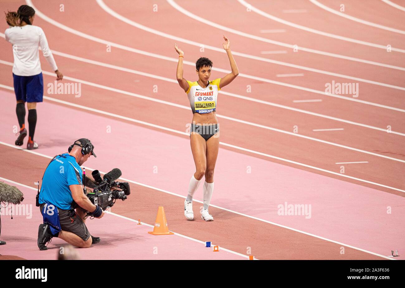 Winner Malaika MIHAMBO (Germany / 1st place) clapping, clapping, women ...
