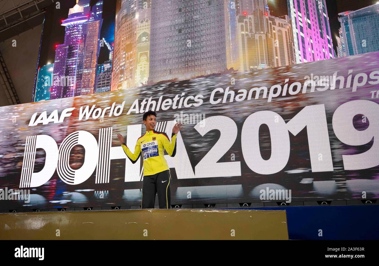 Dance insert by winner Malaika MIHAMBO (Germany / 1st place) before the ...