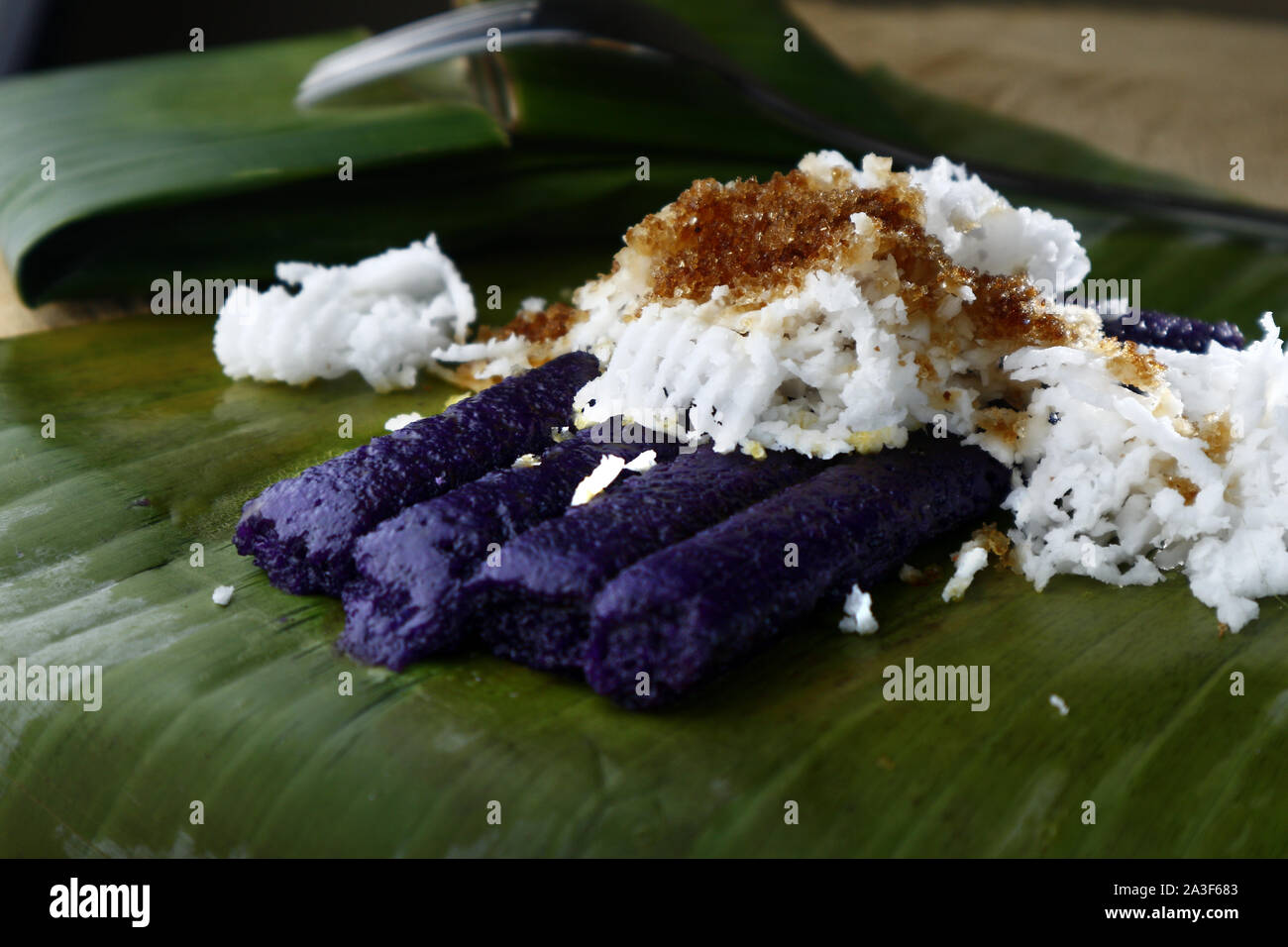 Freshly cooked Puto Bumbong Stock Photo - Alamy
