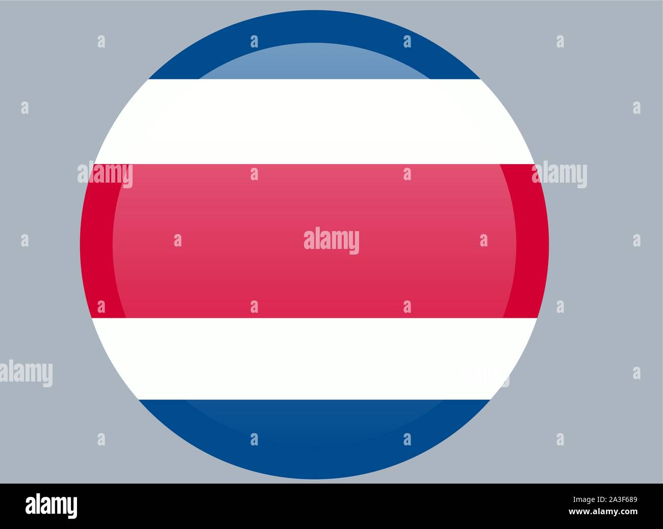 Costa Rican national official flag. Patriotic symbol, banner, element ...