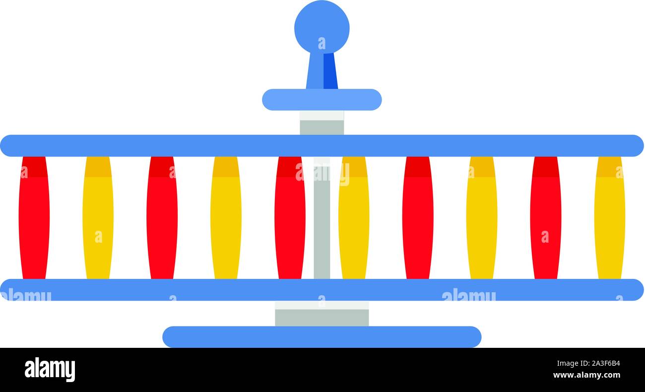 Manual rotation carousel icon. Flat illustration of manual rotation ...