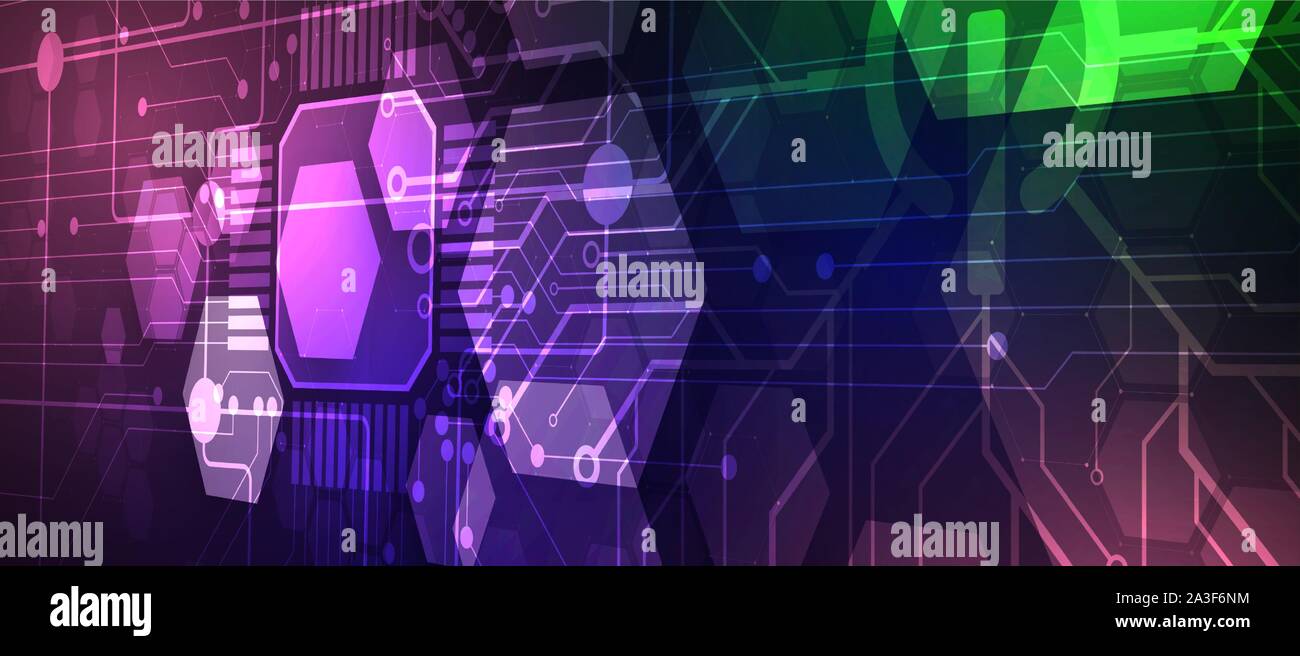 abstract structure circuit computer technology business background ...