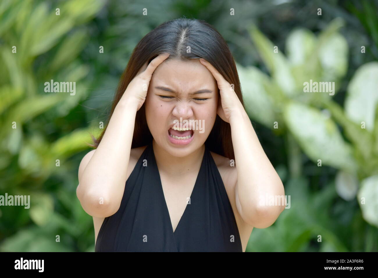 A Female Under Stress Stock Photo - Alamy