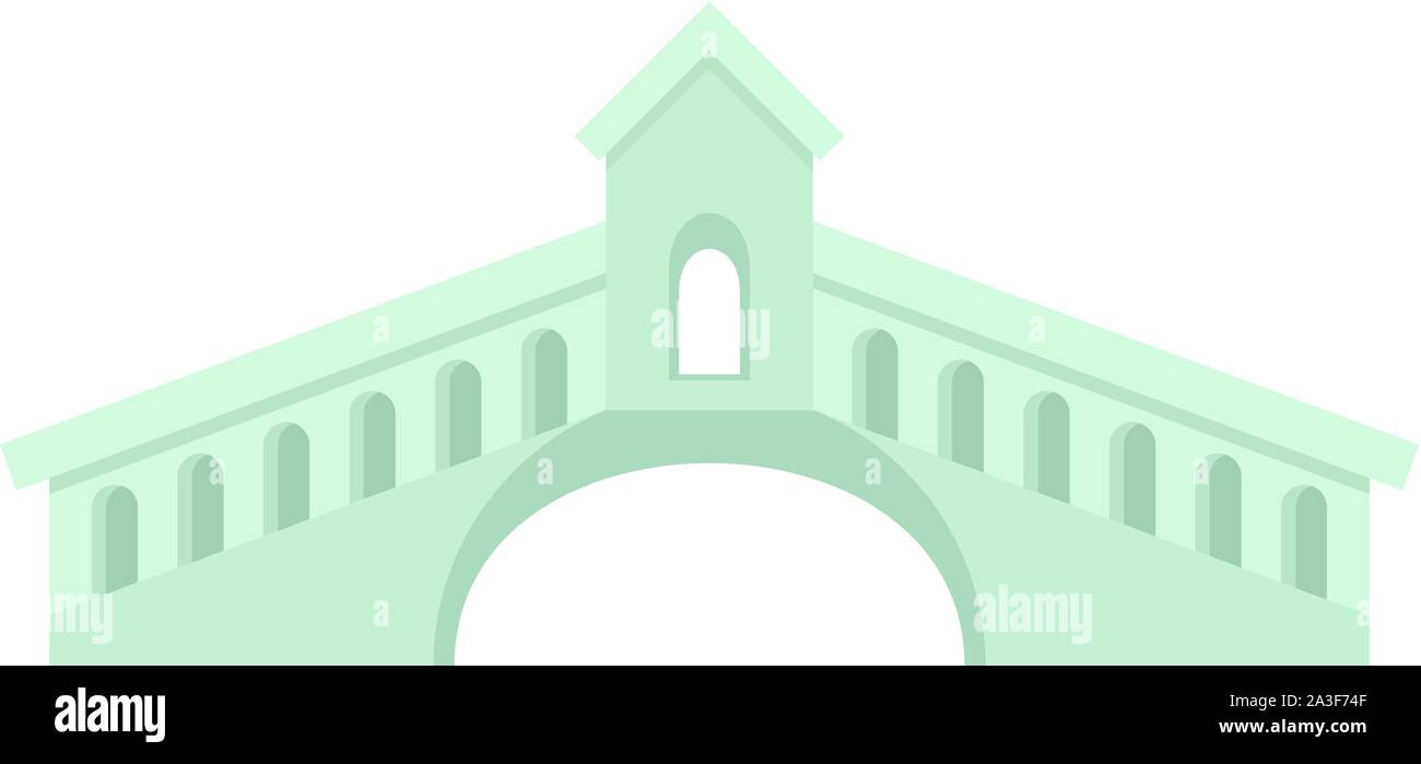 Architecture bridge icon. Flat illustration of architecture bridge ...