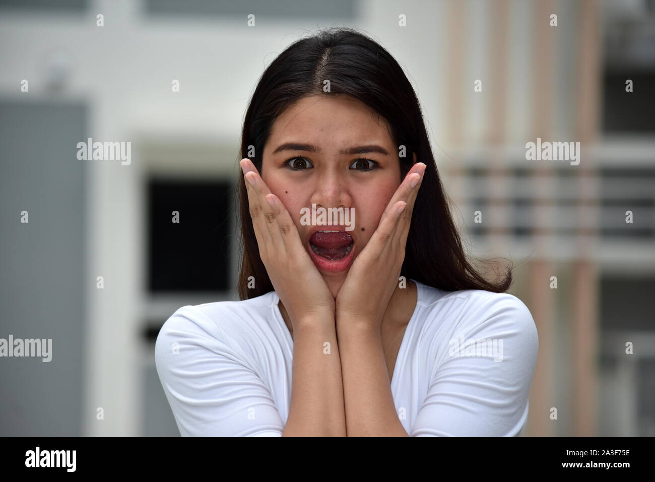 A Startled Young Person Stock Photo - Alamy