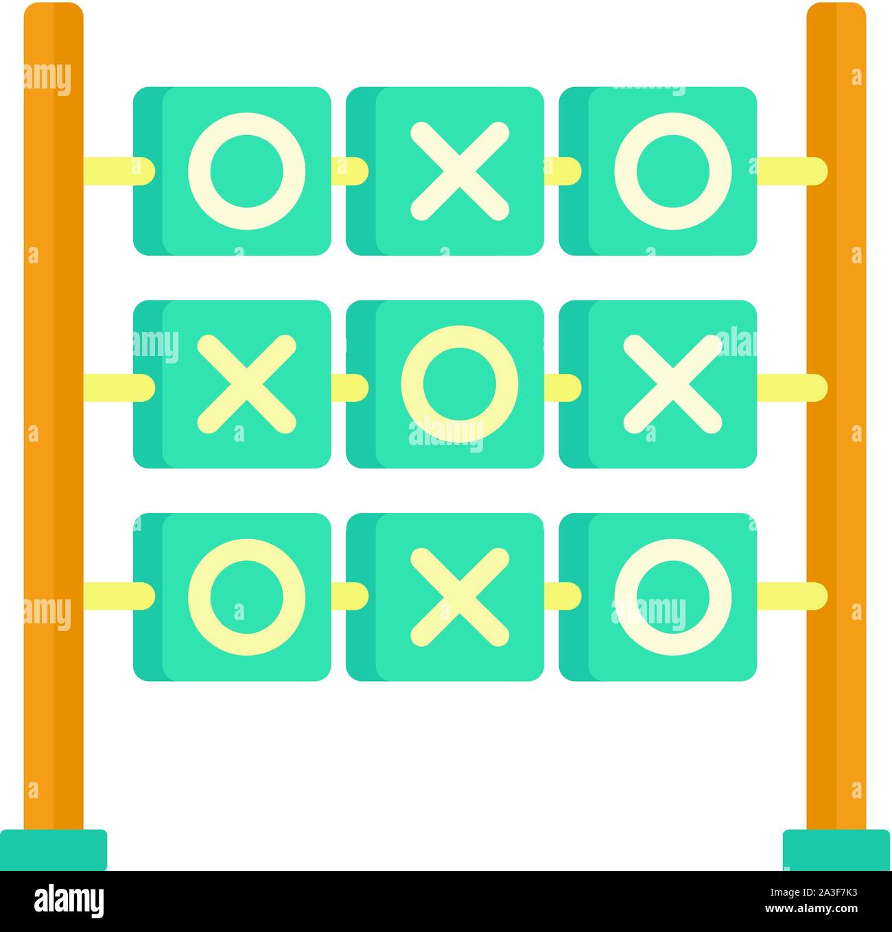 Circle cross game icon. Flat illustration of circle cross game vector ...