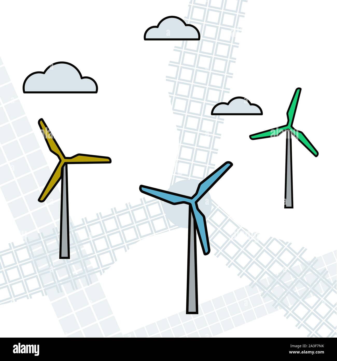 Modern Windmill Vector