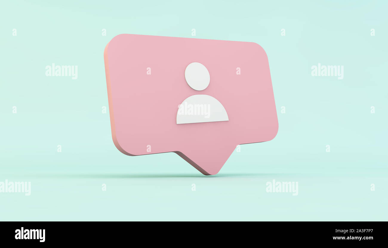 follower icon social media concept illustration 3d rendering Stock ...