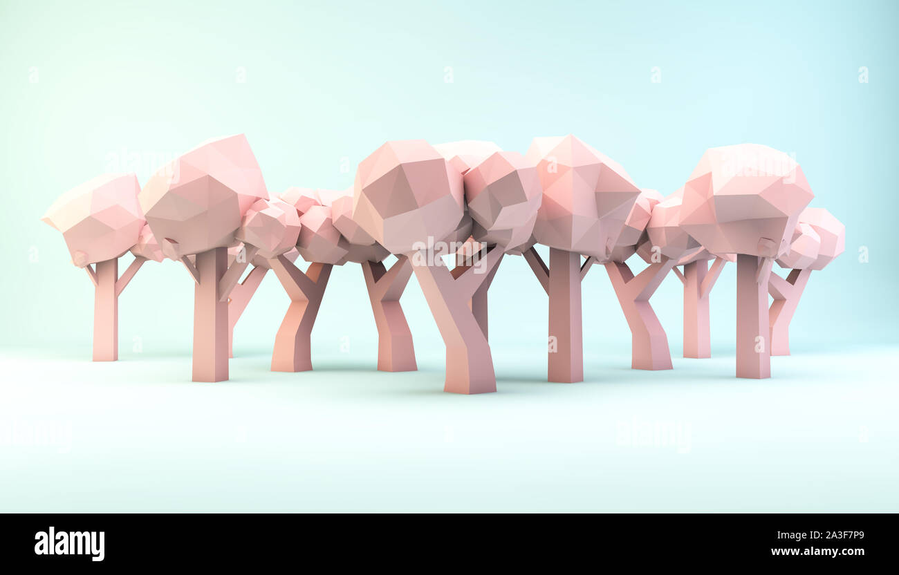 Papercraft trees hi-res stock photography and images - Alamy