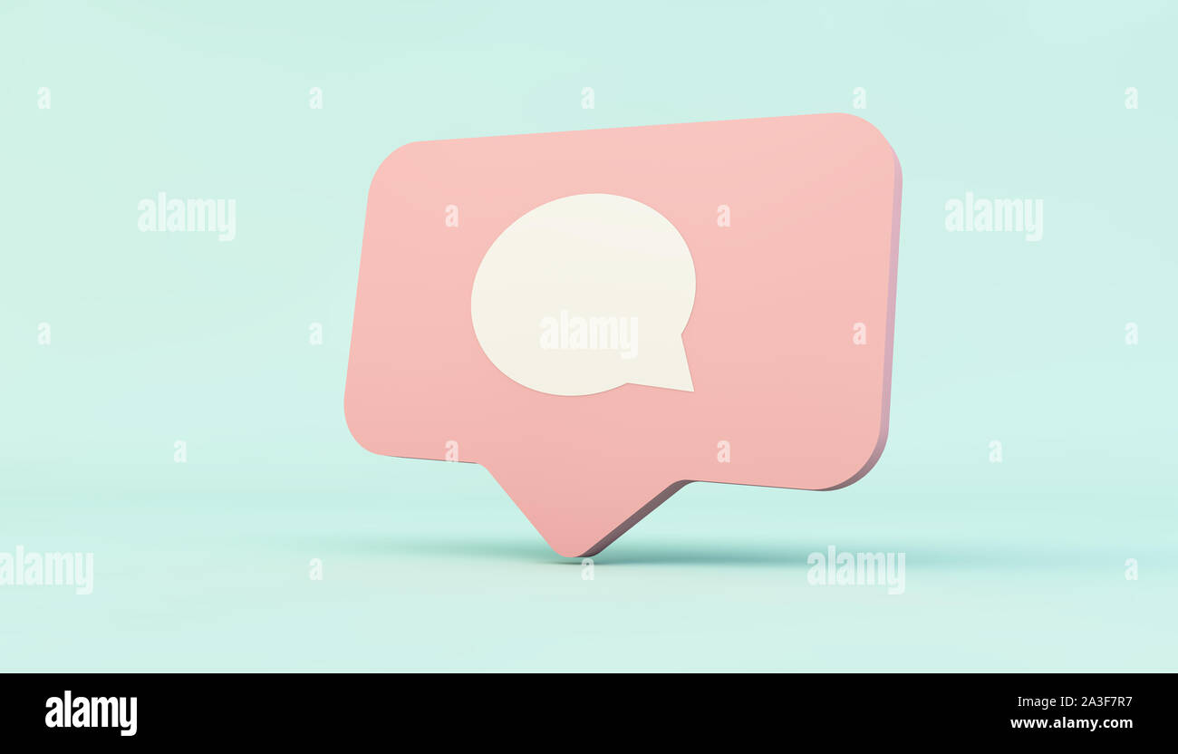 social media comment icon 3d rendering illustration Stock Photo - Alamy