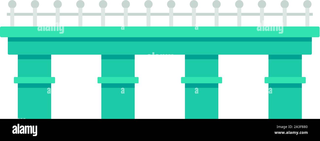 Metal bridge icon. Flat illustration of metal bridge vector icon for ...