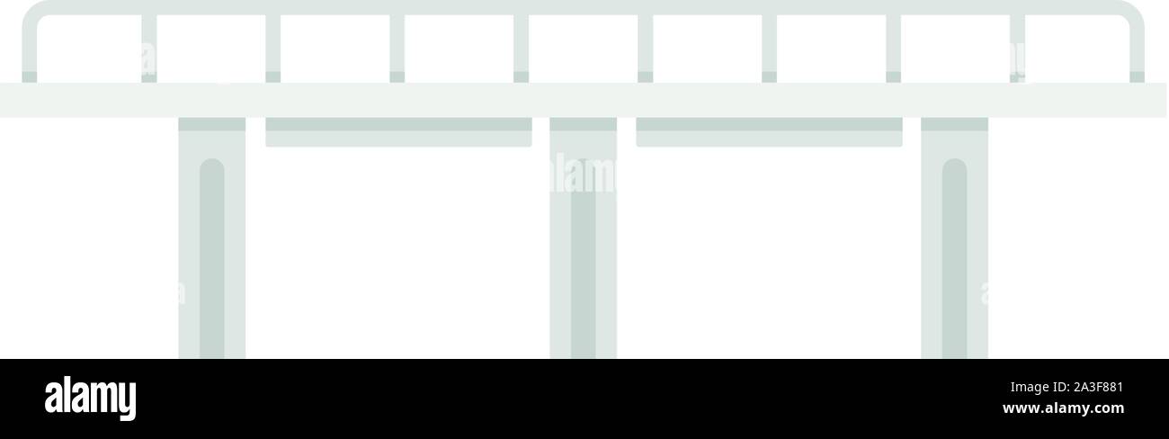 Viaduct bridge icon. Flat illustration of viaduct bridge vector icon ...
