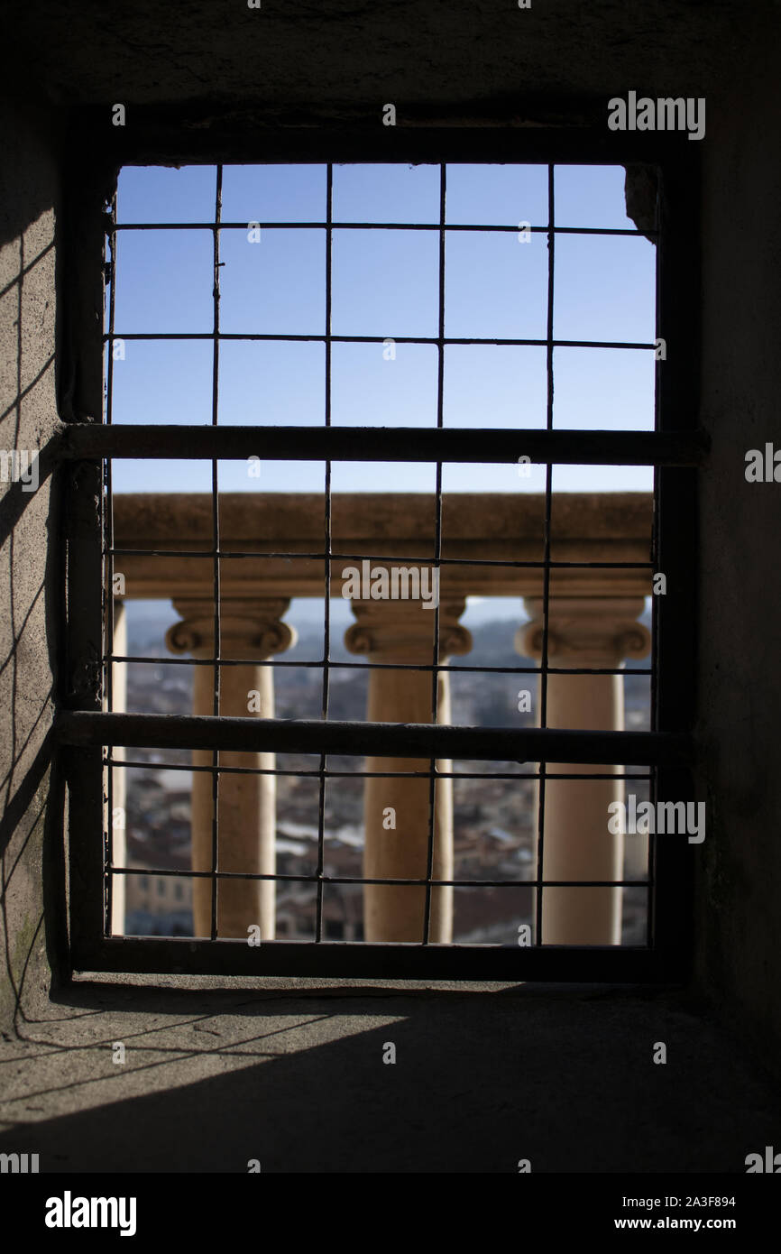 View from roof and window of Florence cityscape Stock Photo - Alamy