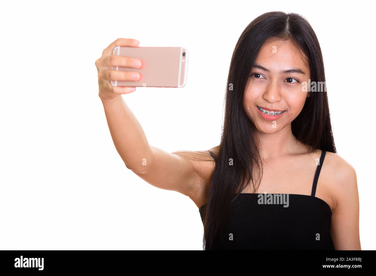Beautiful Girl Taking Selfie Cut Out Stock Images And Pictures Alamy