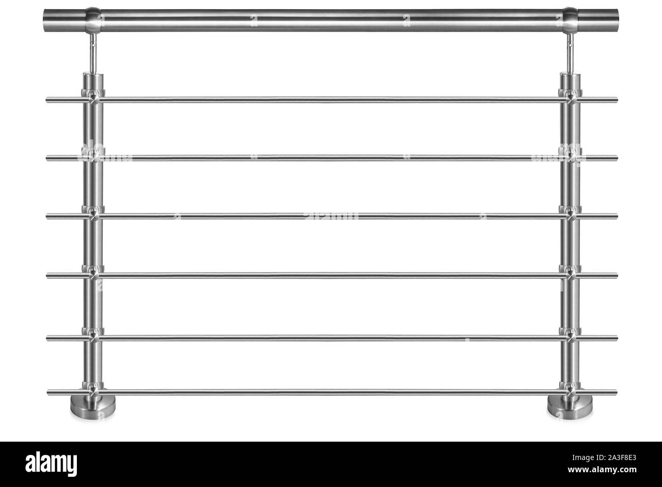 Modern Banister Stainless Steel isolated Stock Photo - Alamy