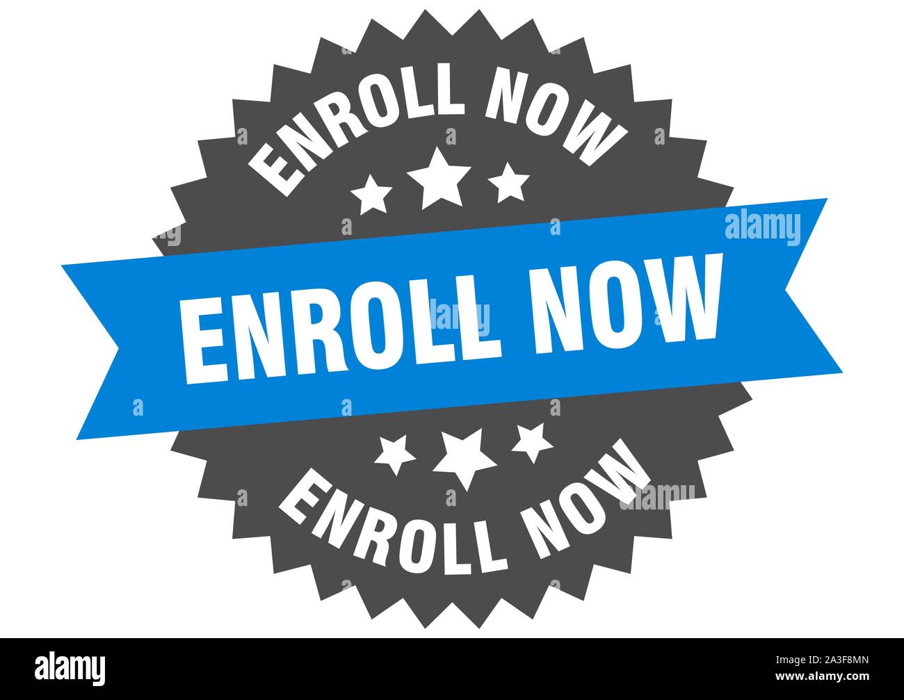 enroll now sign. enroll now blue-black circular band label Stock Vector ...