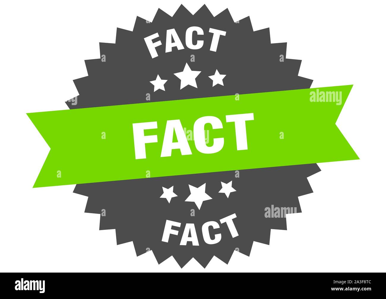 fact sign. fact green-black circular band label Stock Vector Image ...