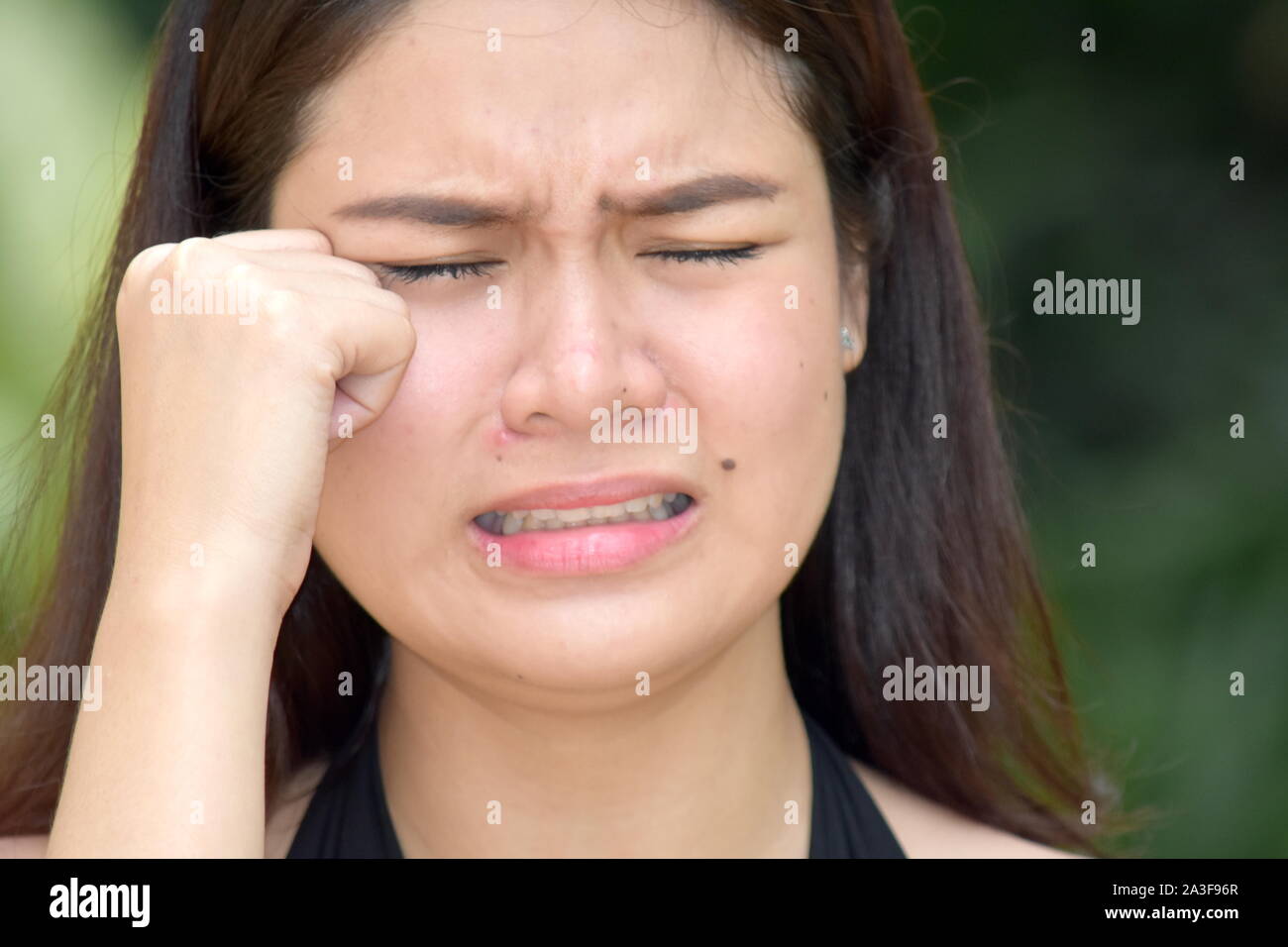 An Anxious Beautiful Minority Person Stock Photo - Alamy