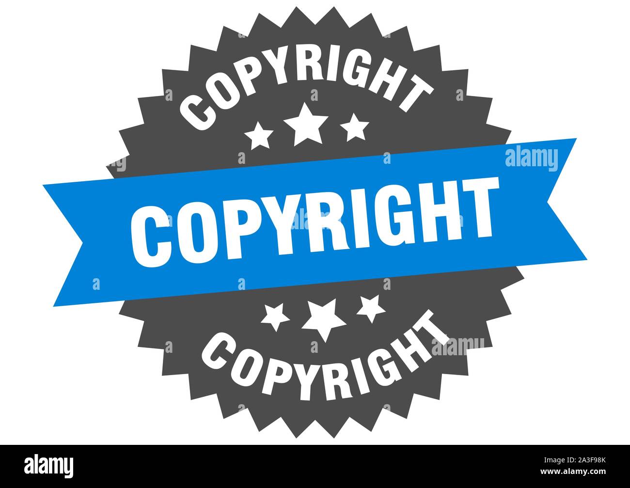 copyright sign. copyright blue-black circular band label Stock Vector ...