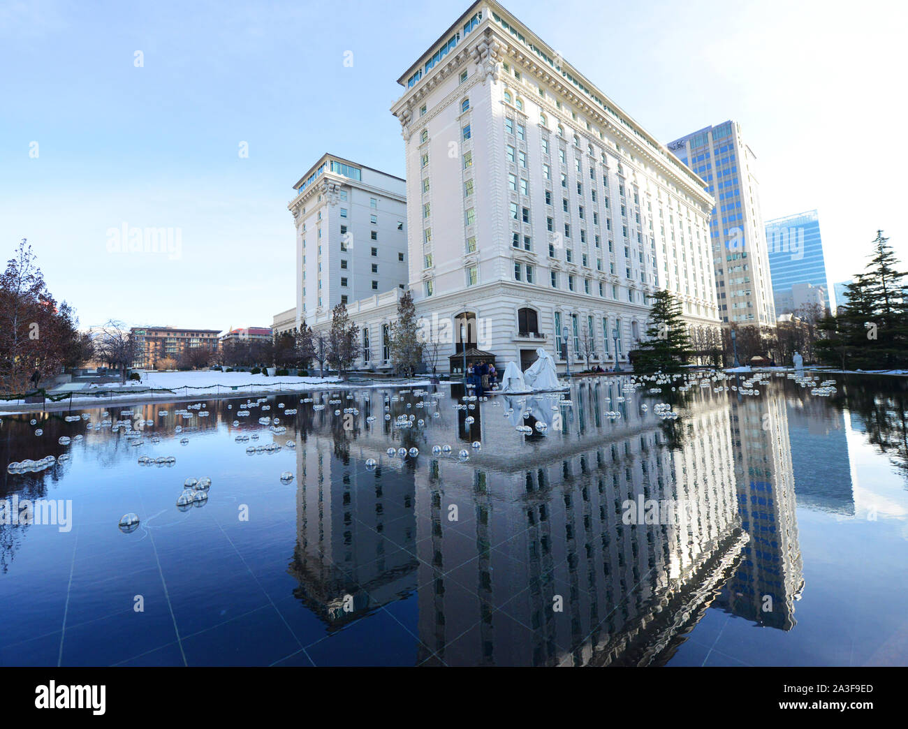 Joseph Smith Memorial Building in Temple Sq. in Salt Lake City Stock ...