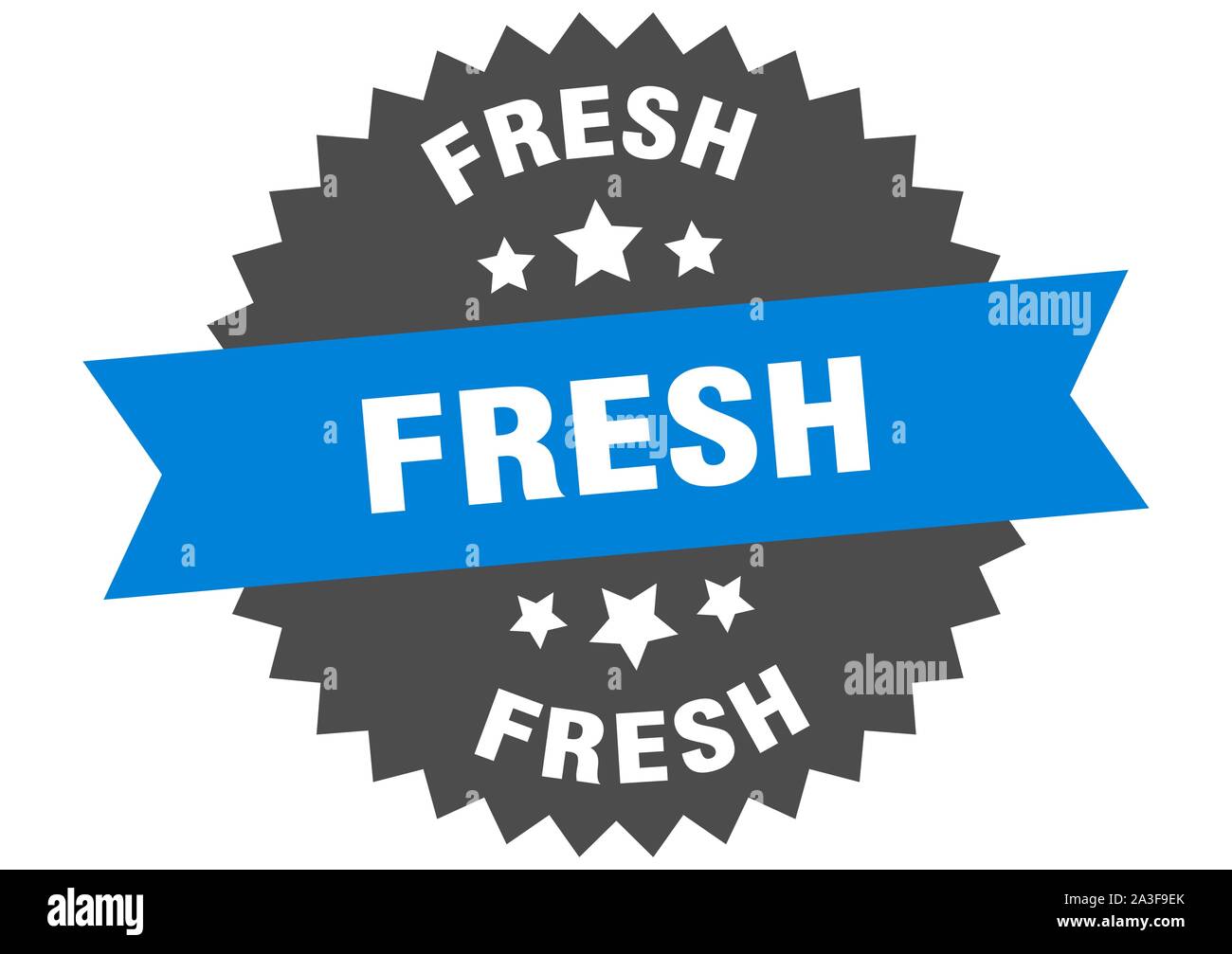 fresh sign. fresh blue-black circular band label Stock Vector Image ...