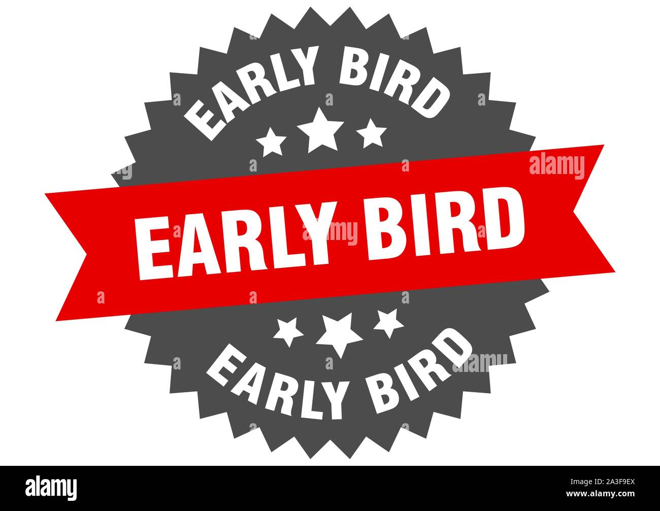 early bird sign. early bird red-black circular band label Stock Vector ...