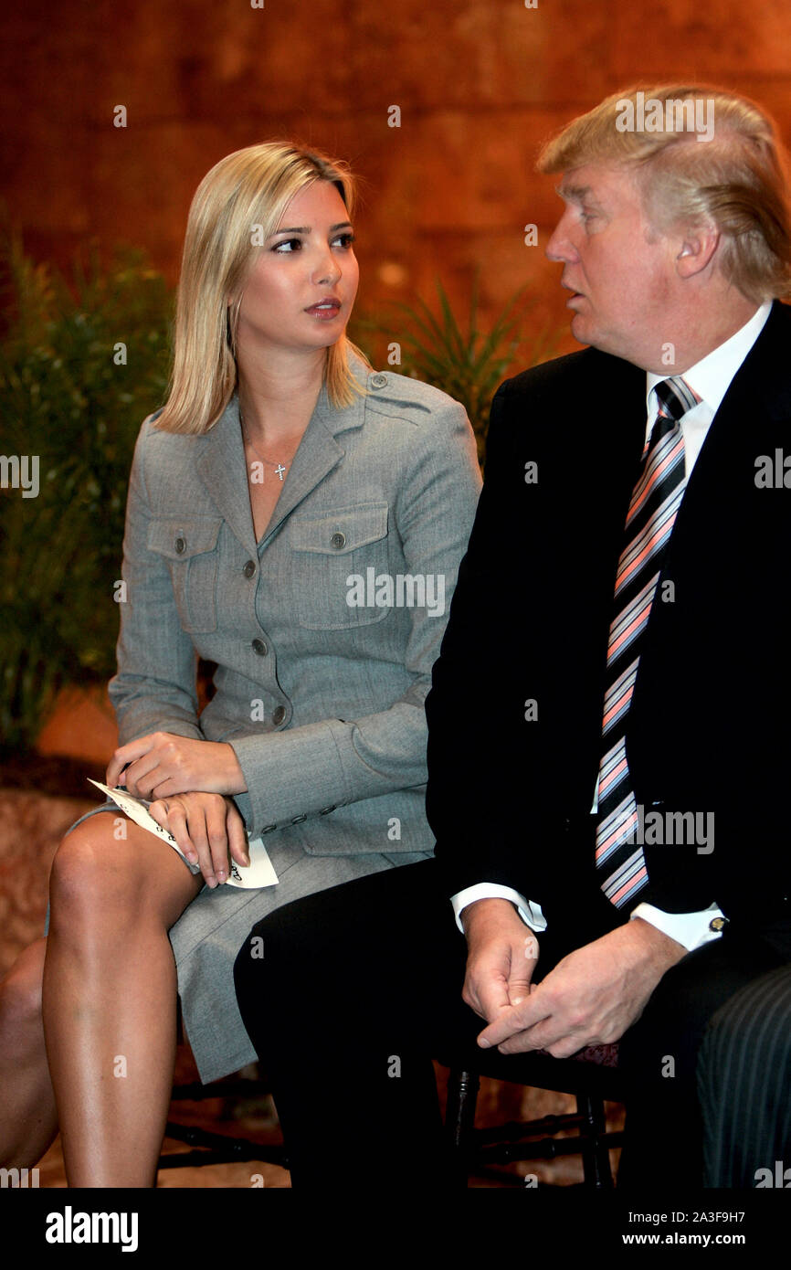 Donald Trump and Ivanka Trump at a 2006 press conference launching ...