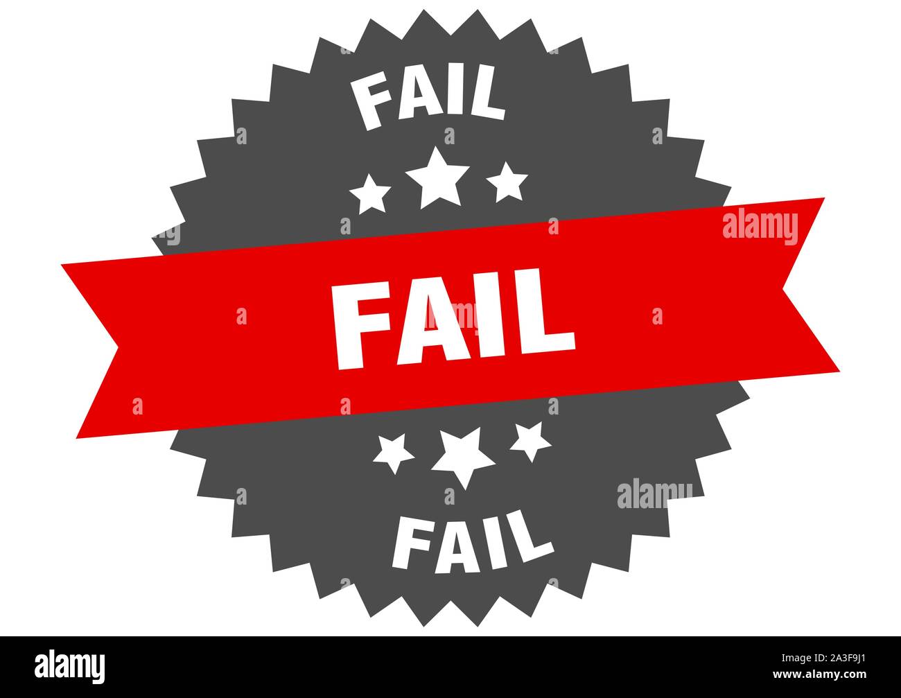 fail sign. fail red-black circular band label Stock Vector Image & Art ...