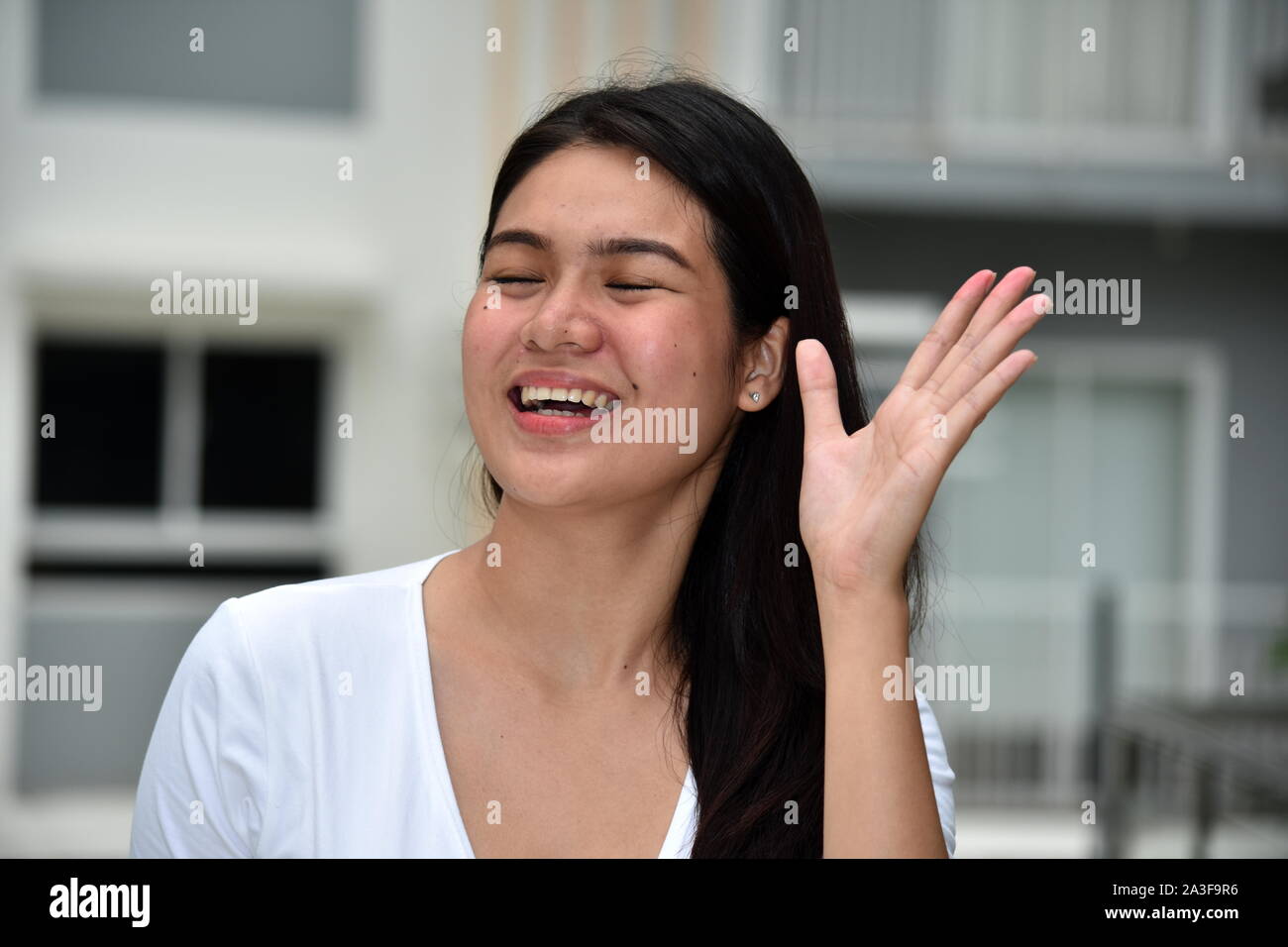 Surprised minority teenager hi-res stock photography and images - Alamy