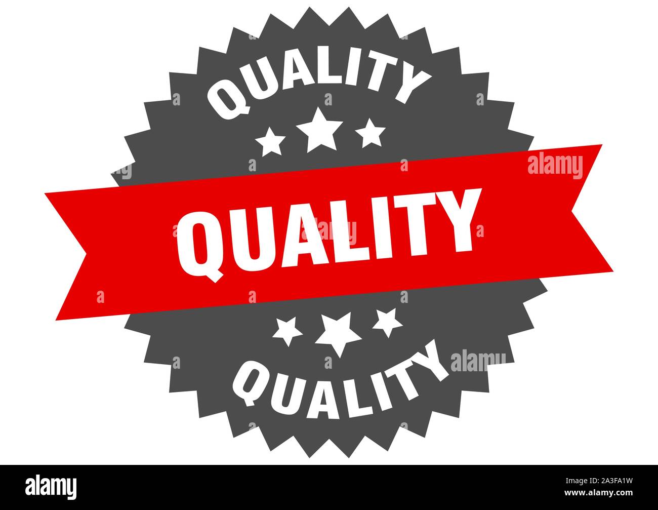 quality sign. quality red-black circular band label Stock Vector Image ...