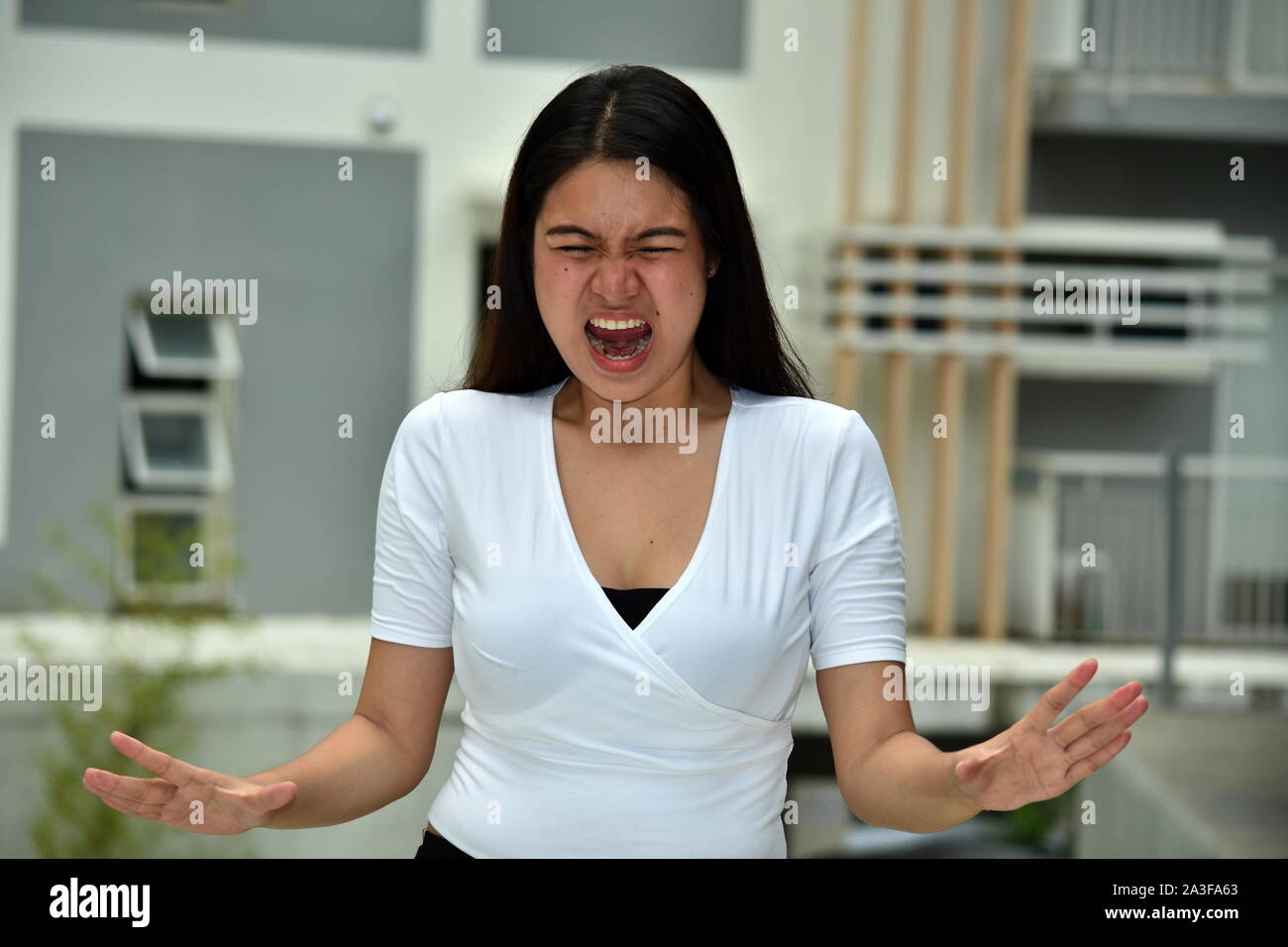 An Anxious Minority Person Stock Photo - Alamy