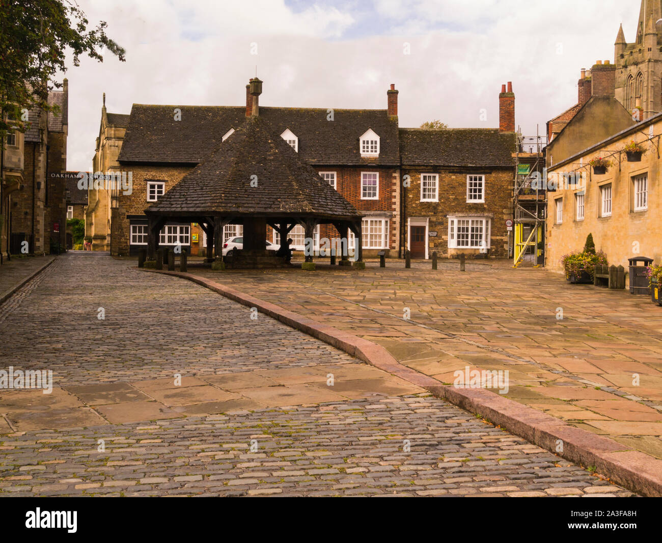 Buttercross in Chapel Close in centre of Oakham county town of Rutland ...
