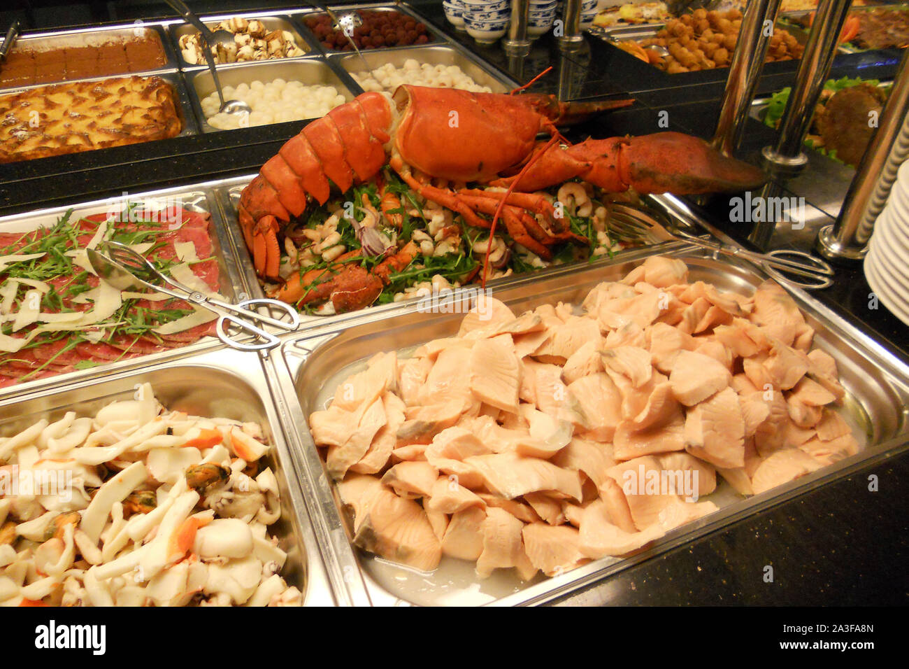 Food, self service fish Stock Photo - Alamy