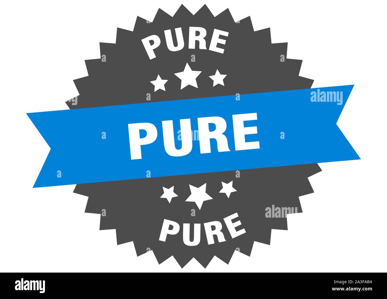 pure sign. pure blue-black circular band label Stock Vector Image & Art ...