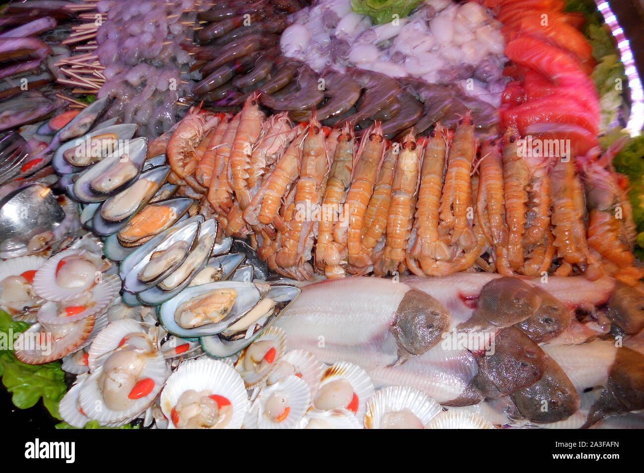 Food, self service fish Stock Photo - Alamy