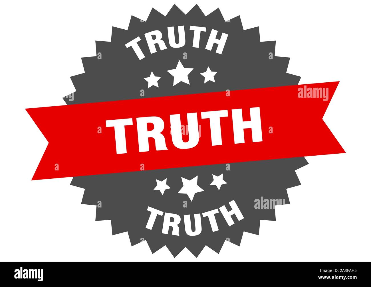 truth sign. truth red-black circular band label Stock Vector Image ...
