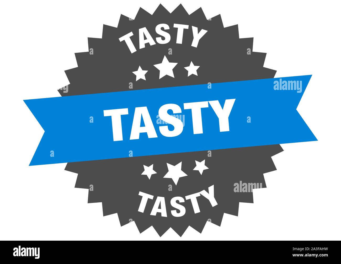 tasty sign. tasty blue-black circular band label Stock Vector Image ...
