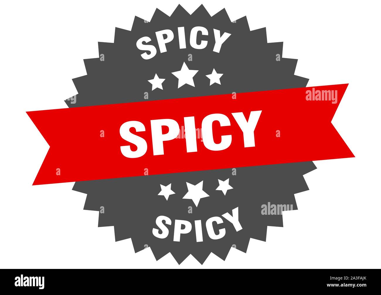 spicy sign. spicy red-black circular band label Stock Vector Image ...