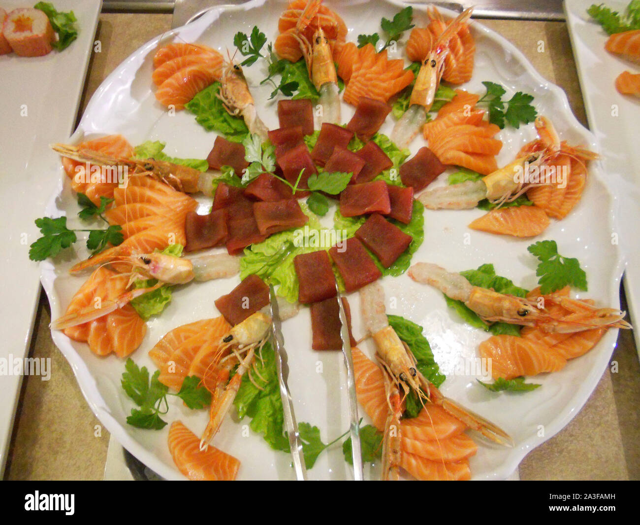 Food, self service fish Stock Photo - Alamy