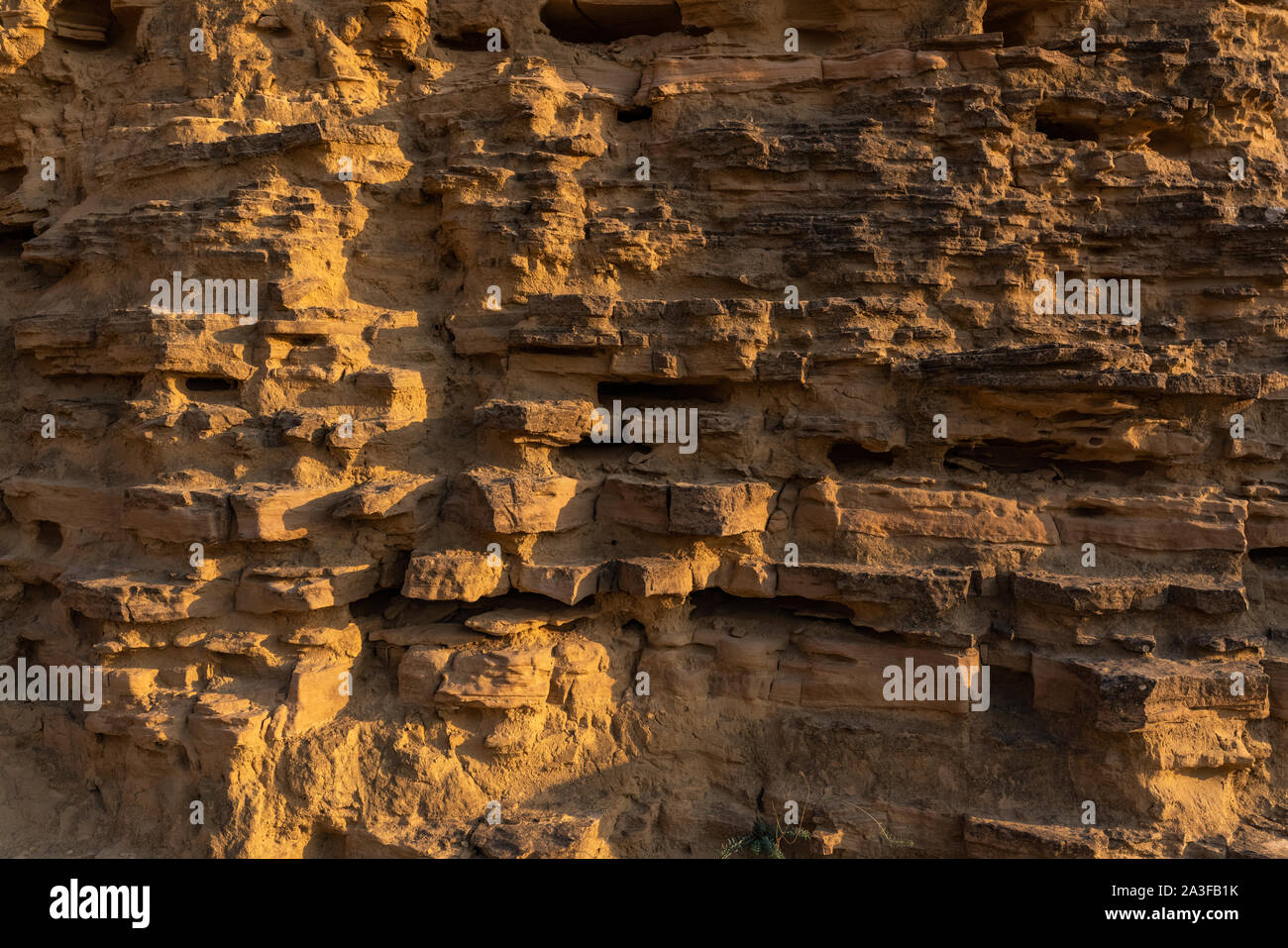 Sectional sedimentary rocks texture background Stock Photo - Alamy