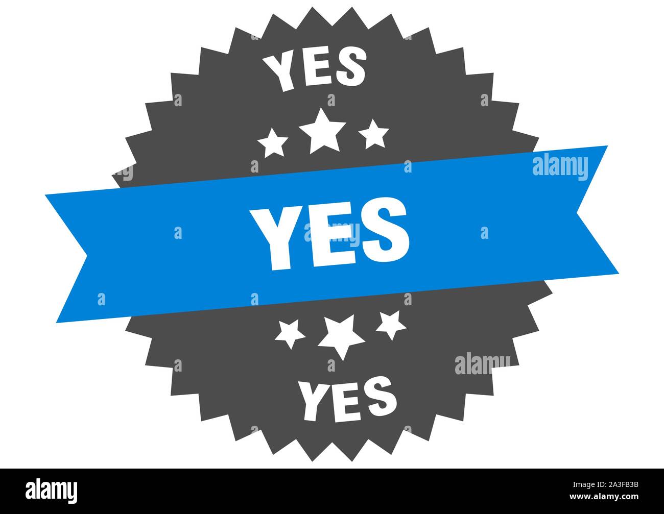 yes sign. yes blue-black circular band label Stock Vector Image & Art ...